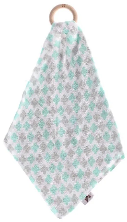 Kikko Kousátko s plenkou Chevron Baby Blue