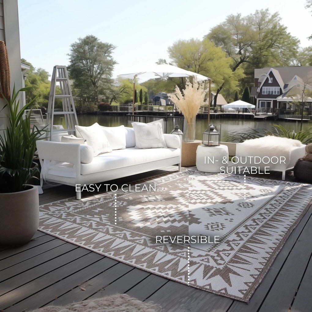ELLE Decoration, Kusový koberec Gemini 106021 Linen z kolekce Elle – na ven i na doma, 120x170, béžová, chodba / předsíň