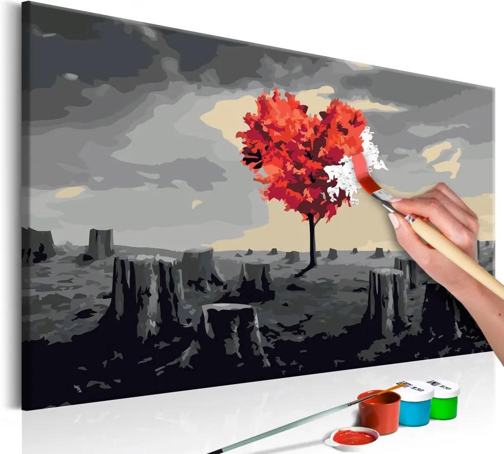 Bimago Malování podle čísel - Heart-Shaped Tree | 60x40 cm