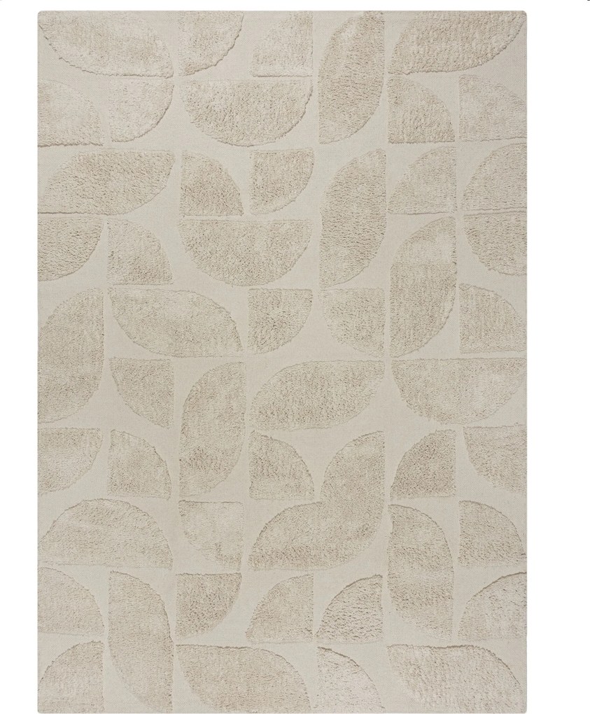 Flair Rugs, Kusový koberec Kaia Ada Geo Natural, 200x290, béžová, ložnice