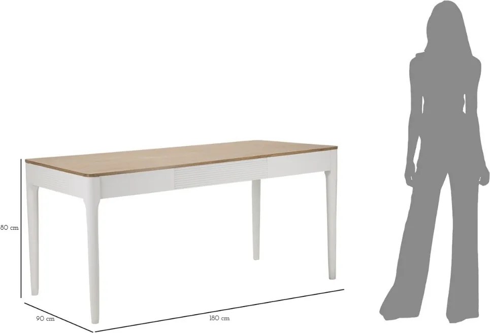 Designový jídelní stůl Gerlinde 180 cm bílý