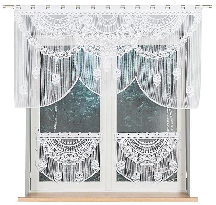 Dekorační oblouková krátká záclona na tyčovou gárnyž RANI 50 bílá 60x50 cm MyBestHome