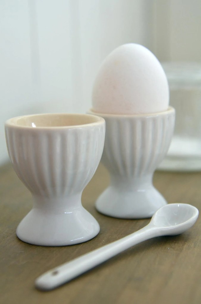 IB LAURSEN Stojánek na vejce Mynte Pure White, bílá barva, keramika