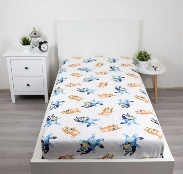 Jerry Fabrics Prostěradlo Bluey 061 90x200x25 cm