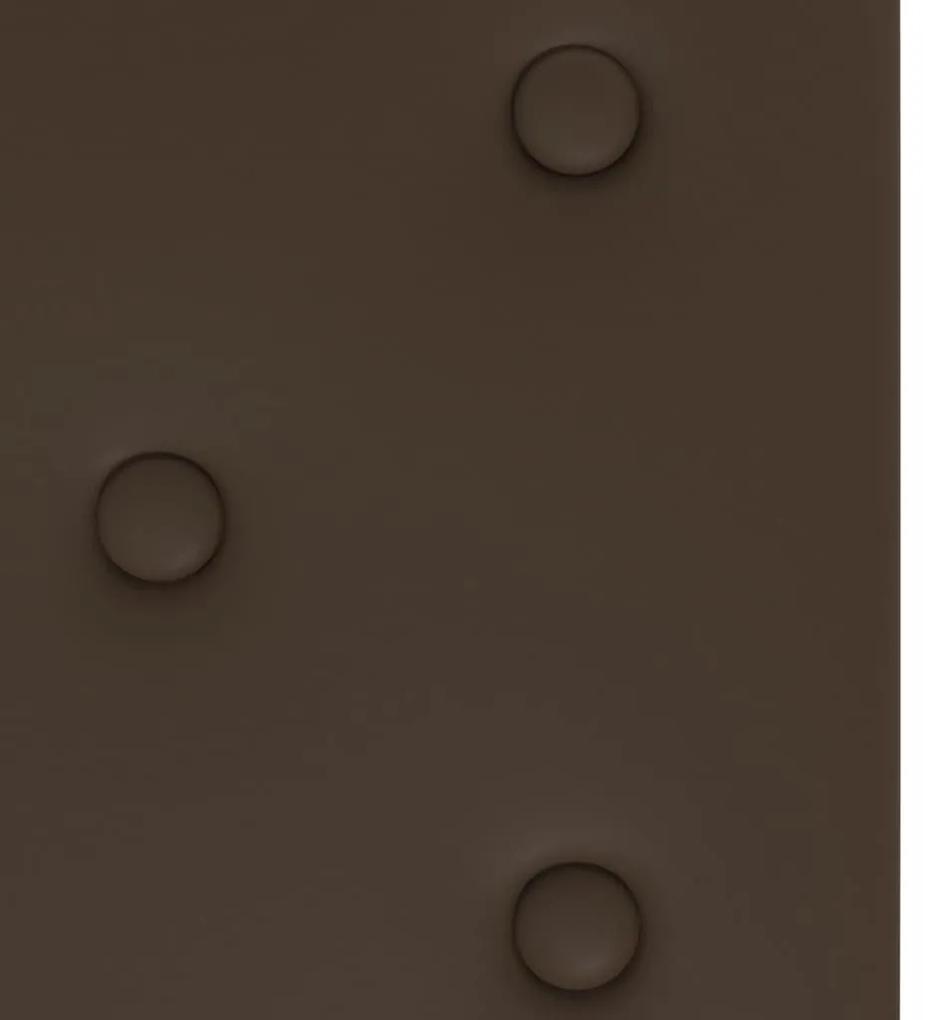 Nástěnné panely 12 ks hnědé 90 x 30 cm umělá kůže 3,24 m² - Default Title