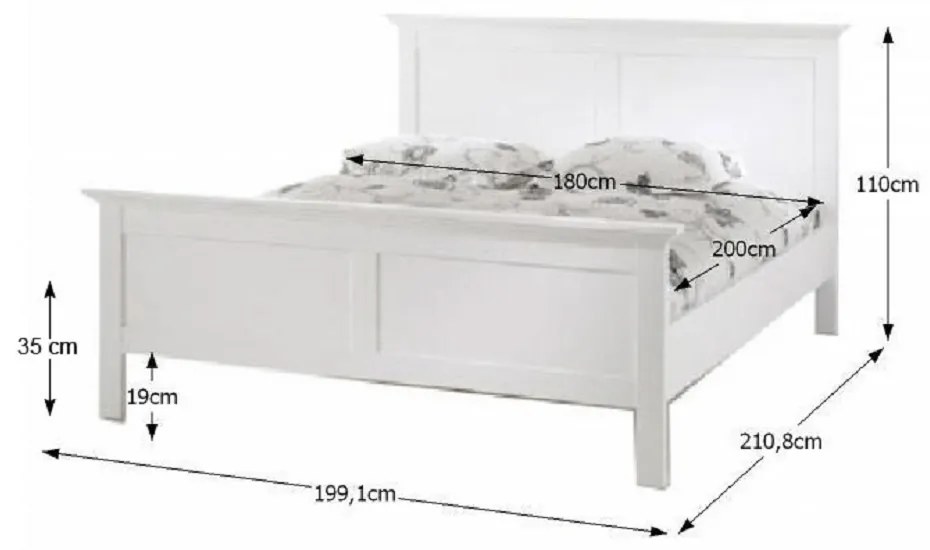 Manželská postel 180 cm Phung 76703. 794506
