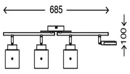 Briloner 3305-047 - LED Bodové svítidlo GLAM 4xLED/4,5W/230V