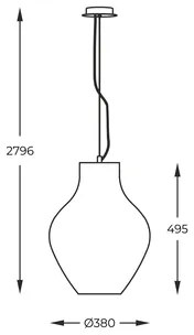 Závěsné svítidlo BRESSO P19066A-D38
