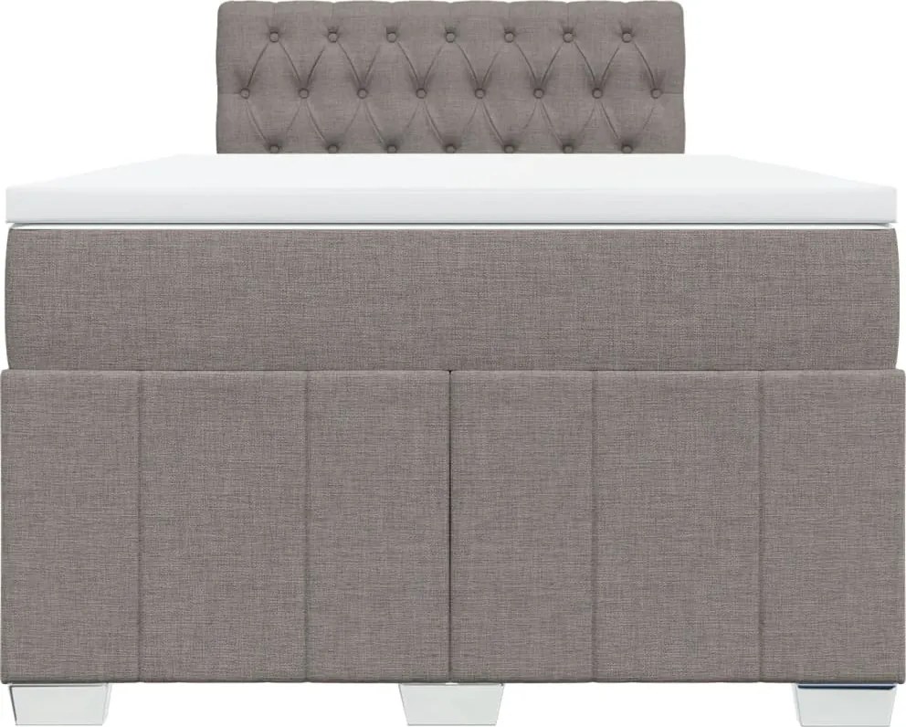 Box spring postel s matrací taupe 120x190 cm textil 3287018