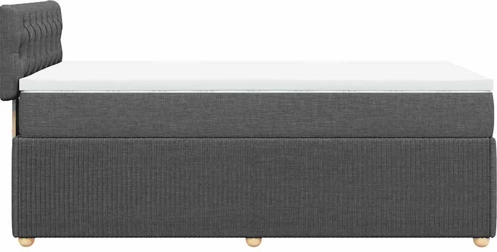 Box spring postel s matrací tmavě šedá 80 x 200 cm textil 3287291