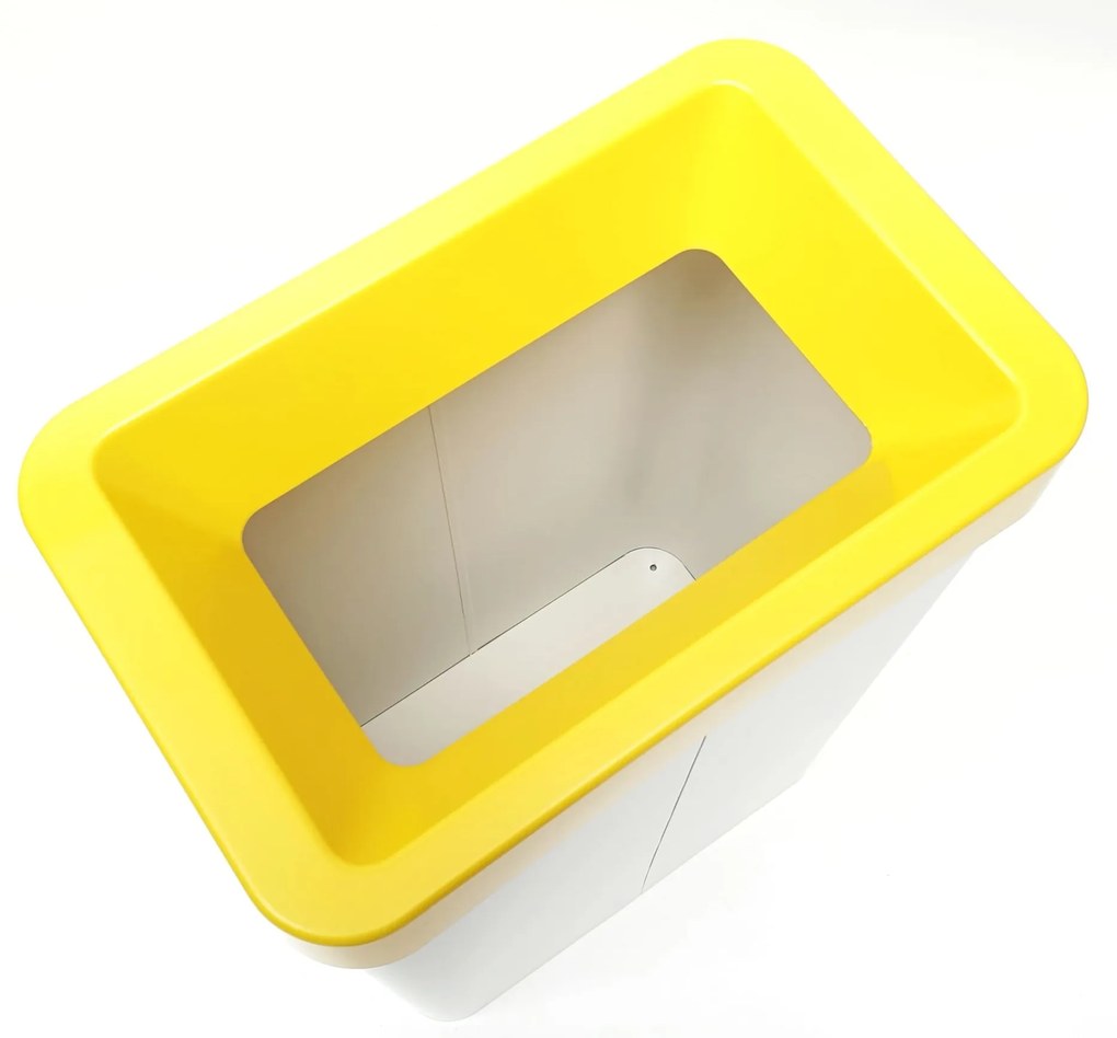 Odpadkový koš na tříděný odpad Caimi Brevetti Maxi W,70 L, žlutý, plast