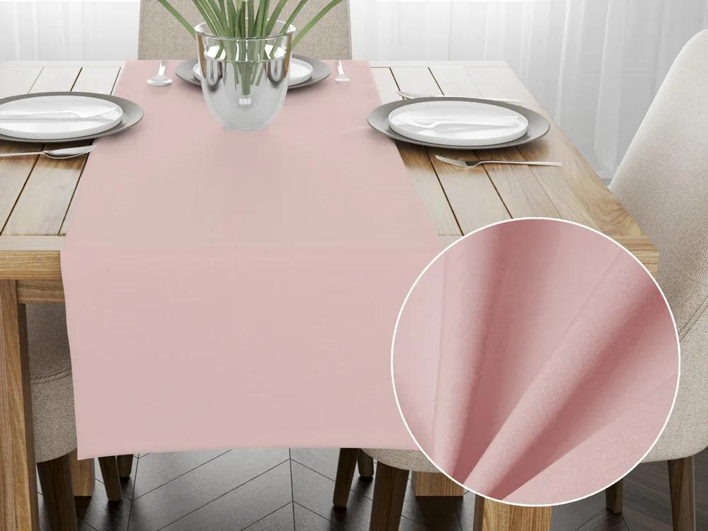Biante Bavlněný běhoun na stůl Torino TON-005 Světle růžový 35x180 cm