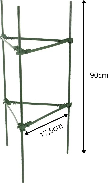 Trojúhelníková opěrka pro rostliny, 90 cm, stabilní, do zahrady a na zahrádku, divodv