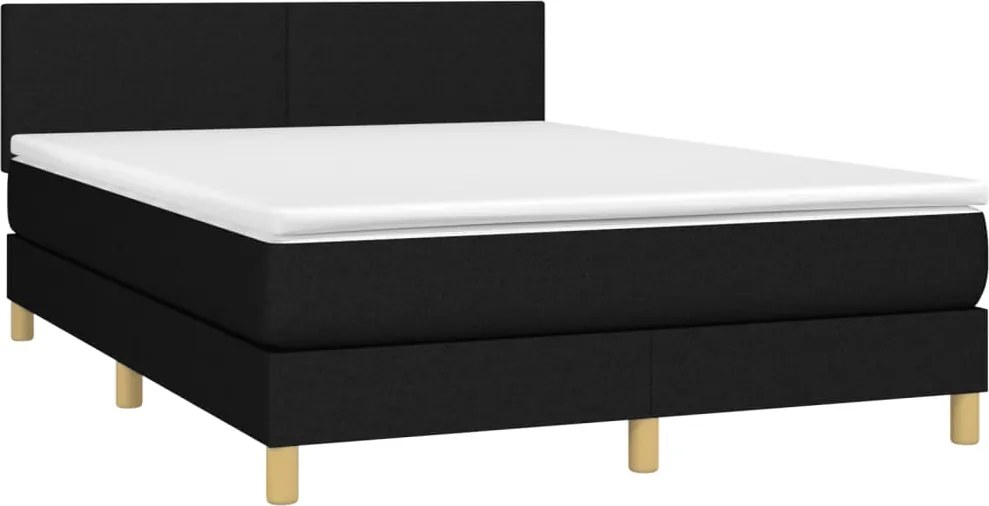 Box spring postel s matrací černá 140 x 190 cm textil 3140451