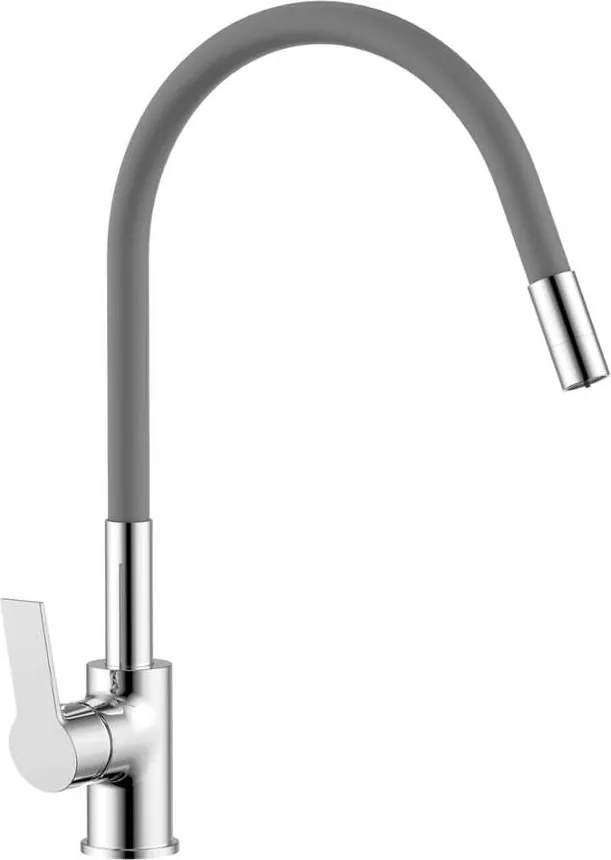 Jika Cubix - Dřezová baterie s flexibilním ramenem a sprškou, šedá/chrom H3512I17702201