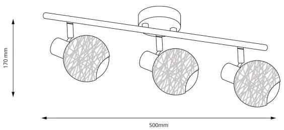 Bodové svítidlo DEX 3xE14/10W/230V béžová/krémová