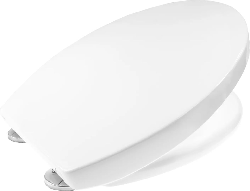 Gamma Trigo D3, toaletní WC sedátko 445(485)x370mm z polypropylenu s pomalým zavíráním, bílá, GMA-D3
