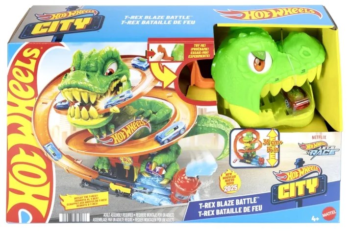 Hot Wheels city T-rex útočí na hasičskou stanici JBM73 TV