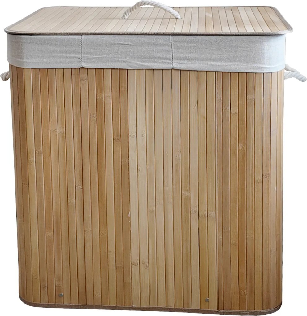 TRENDIE Bambusový koš na prádlo 150l světle hnědý + DÁREK