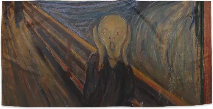 Sablio Ručník Výkřik - Edvard Munch - 30x50 cm
