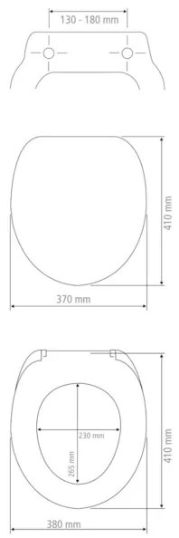 WENKO 25172100-WC sedátko PRIMA 37x41 cm modrá/stříbrná