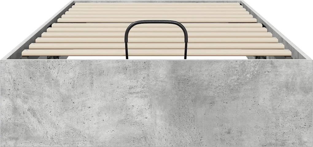 Ottoman postel Betonově Šedá 80,5 x 200 cm Dřevěný materiál 3409264