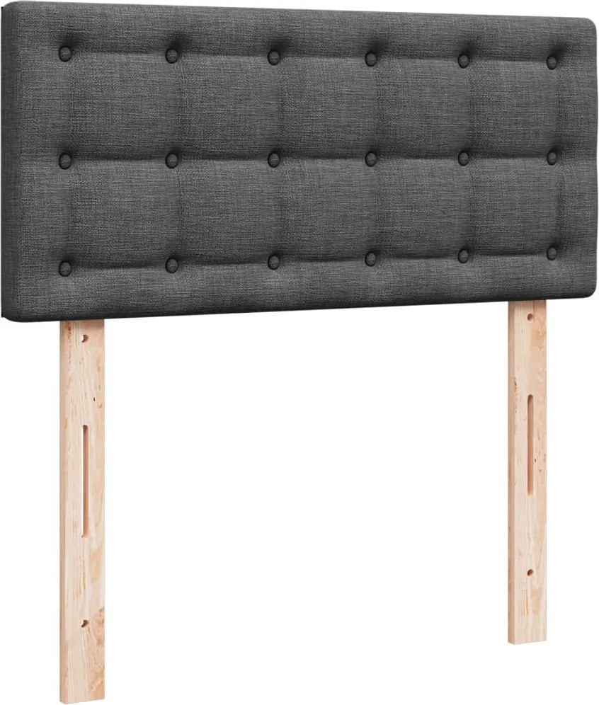 Box spring postel s matrací tmavě šedá 90x190 cm textil 3286938