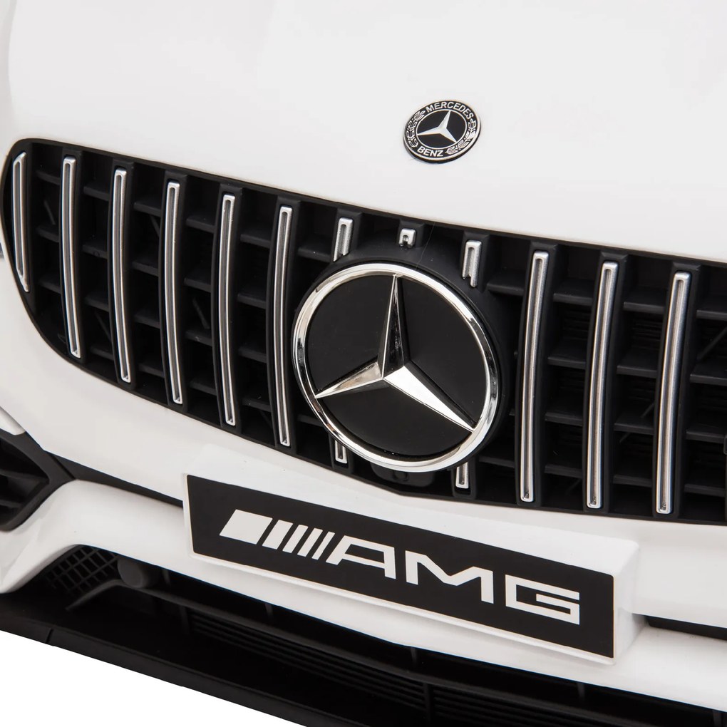 HOMCOM 12V Mercedes-Benz AMG GLC63S COUPE dětské elektrické autíčko s dálkovým ovládáním a bezpečnostním pásem, 2 x 35W motory, bílé 115 x 70 x 55 cm…