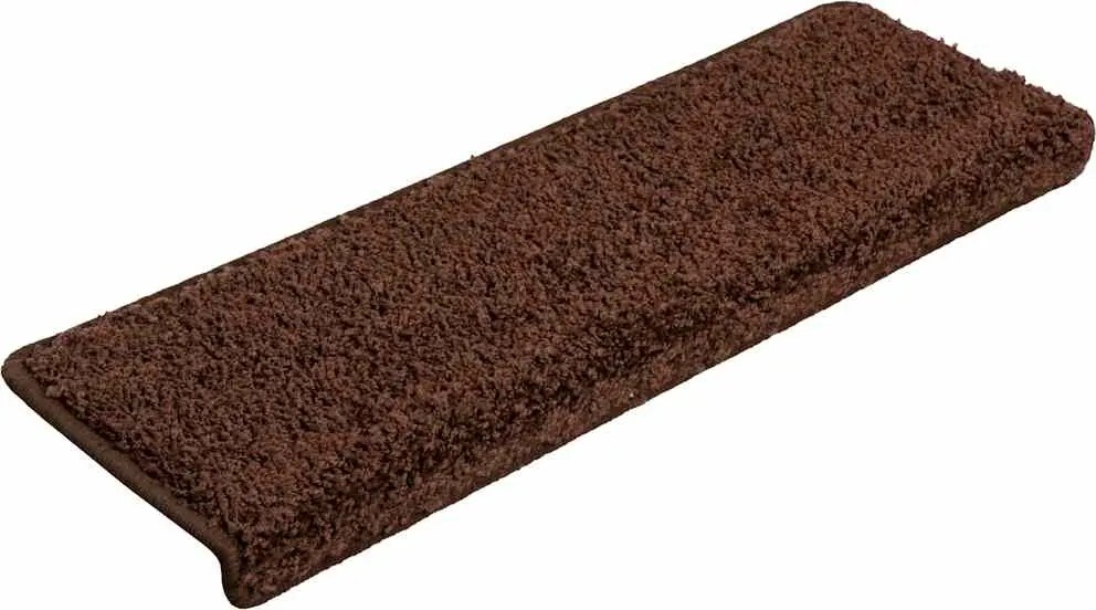 Schodové rohože 30 ks 65 x 21 x 4 cm hnědé s obdélníkovým okrajem 3365828