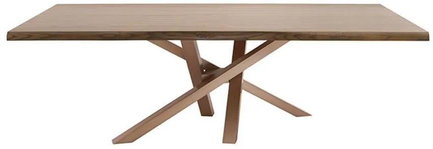 RIFLESSI - Stůl SHANGAI se dřevěnou deskou (50mm)