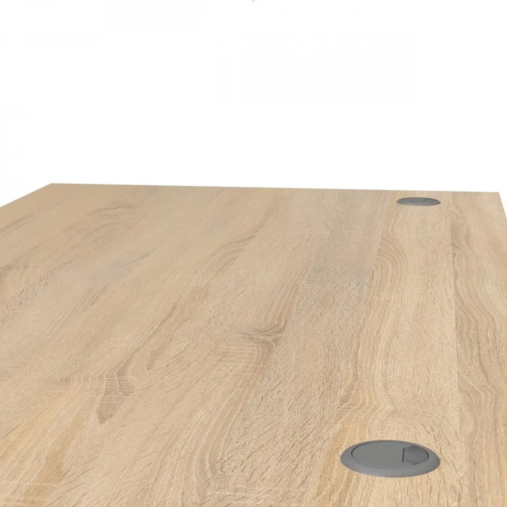 Kancelářský stůl Modulo 150 x 80 cm + kontejner, dub sonoma / šedá