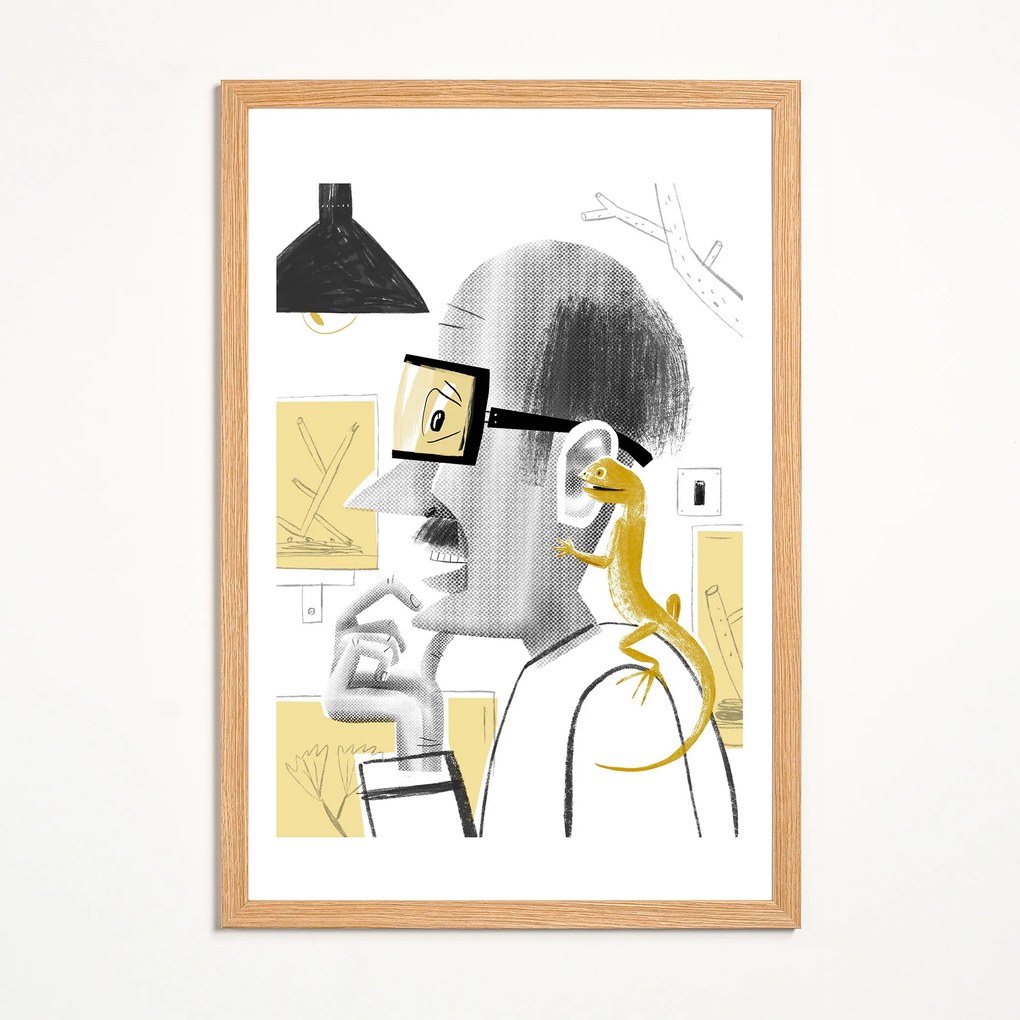 Milan Starý | Chovatel Rám: Bílý, Velikost: 40 x 30 cm