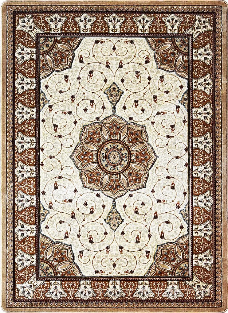 Berfin Dywany, Kusový koberec Adora 5792 K (Cream), 80x150, hnědá, chodba / předsíň
