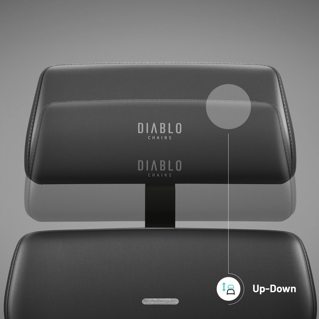 Černá kancelářská židle z ekokůže: Diablo V-Modular