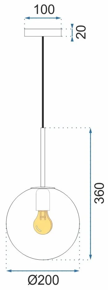 Toolight Skleněná stropní lampa bílá APP431-1CP