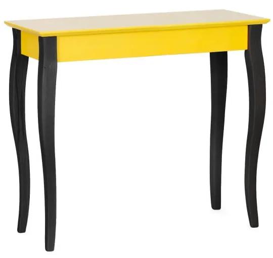 BonamiŽlutý konzolový stolek s černými nohami Ragaba Lilo, šířka 85 cm