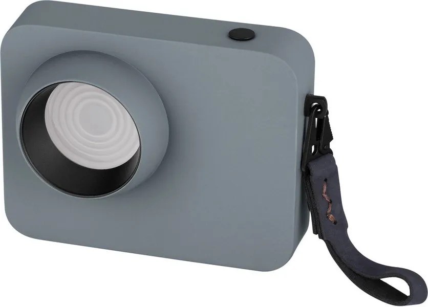 Šedomodrá kovová LED stmívatelná stolní lampa (výška 11 cm) Kedros – Nova Luce