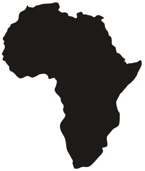 Samolepka na zeď Mapa Afriky, nálepka na stěnu (13212)