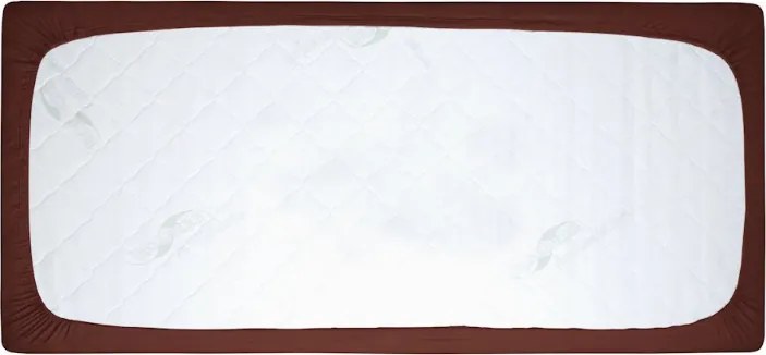 Jersey prostěradlo středně hnědé na výšku matrace do 20 cm Velikost: 120 x 220