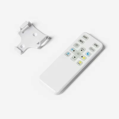 Kruhové stropní svítidlo LED 35W bílo-černé DUNK 37 cm s dálkovým ovládáním