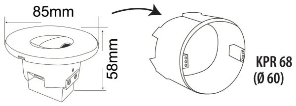 LED Venkovní schodišťové svítidlo DECENTLY LED/1,5W/230V IP44 bílá