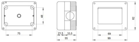 Gewiss 27 Combi skříňka IP40 3M šedá GW27003