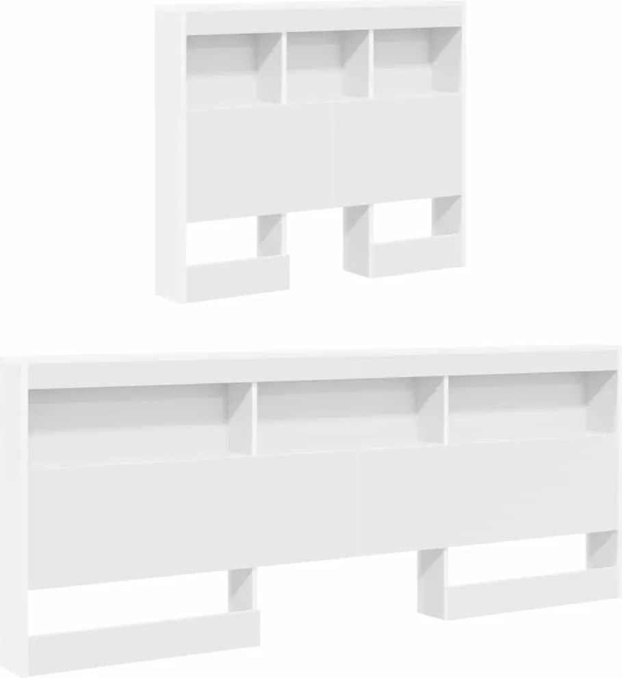 Úložné čelo postele Bílá Kompozitní dřevo 3335525