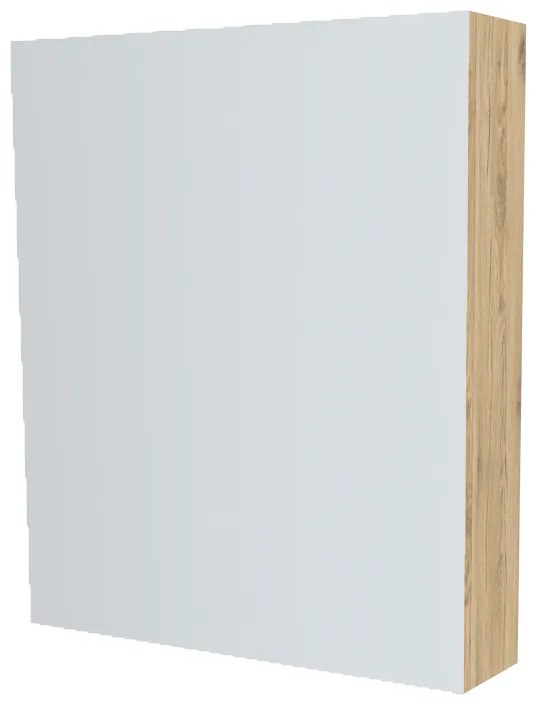 Mereo, Mereo Koupelnová zrcadlová skříňka 60 cm, galerka, 1x dvířka levá, Multidecor, Dub San remo sand, MER-CN798G61DSAN