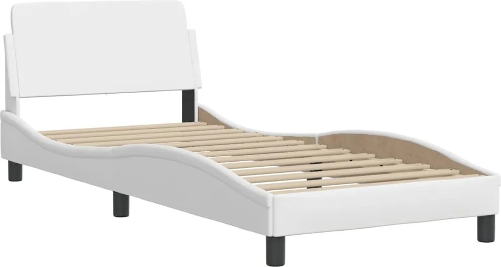 Postel s matrací Dover bílá 90 x 190 cm umělá kůže 3208318