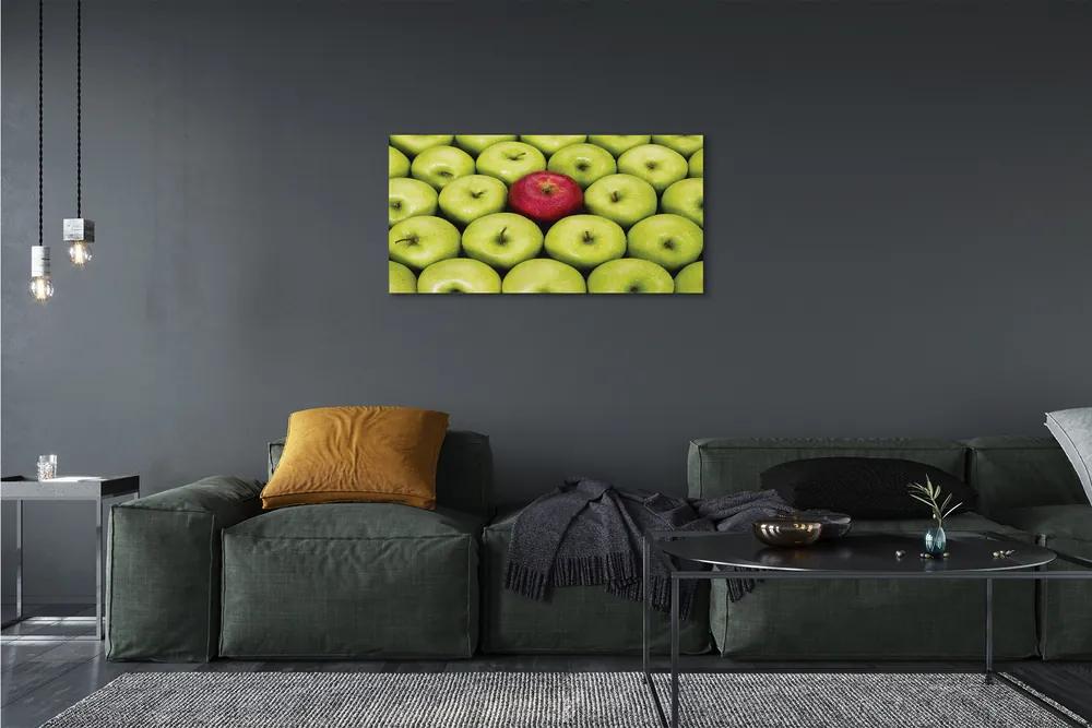 Obrazy na plátně Zelená a červená jablka 125x50 cm