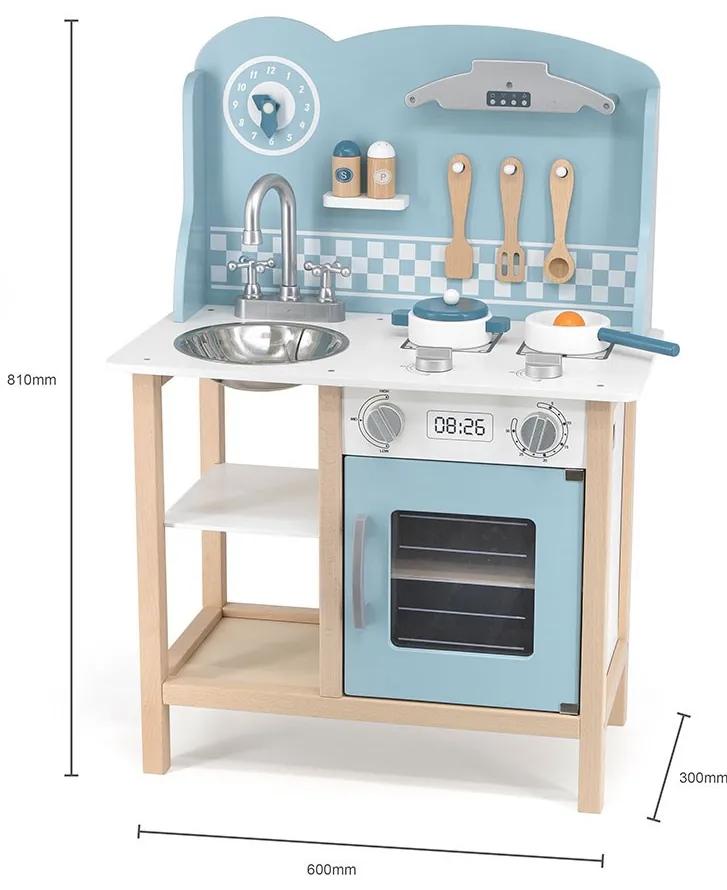 VIGA dřevěná kuchyňka modrá