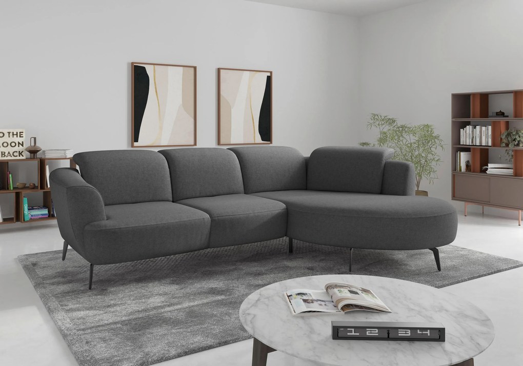 XXXLutz ROHOVÁ SEDAČKA, textil, tmavě šedá Sit & More - Sedací soupravy - 000144018502