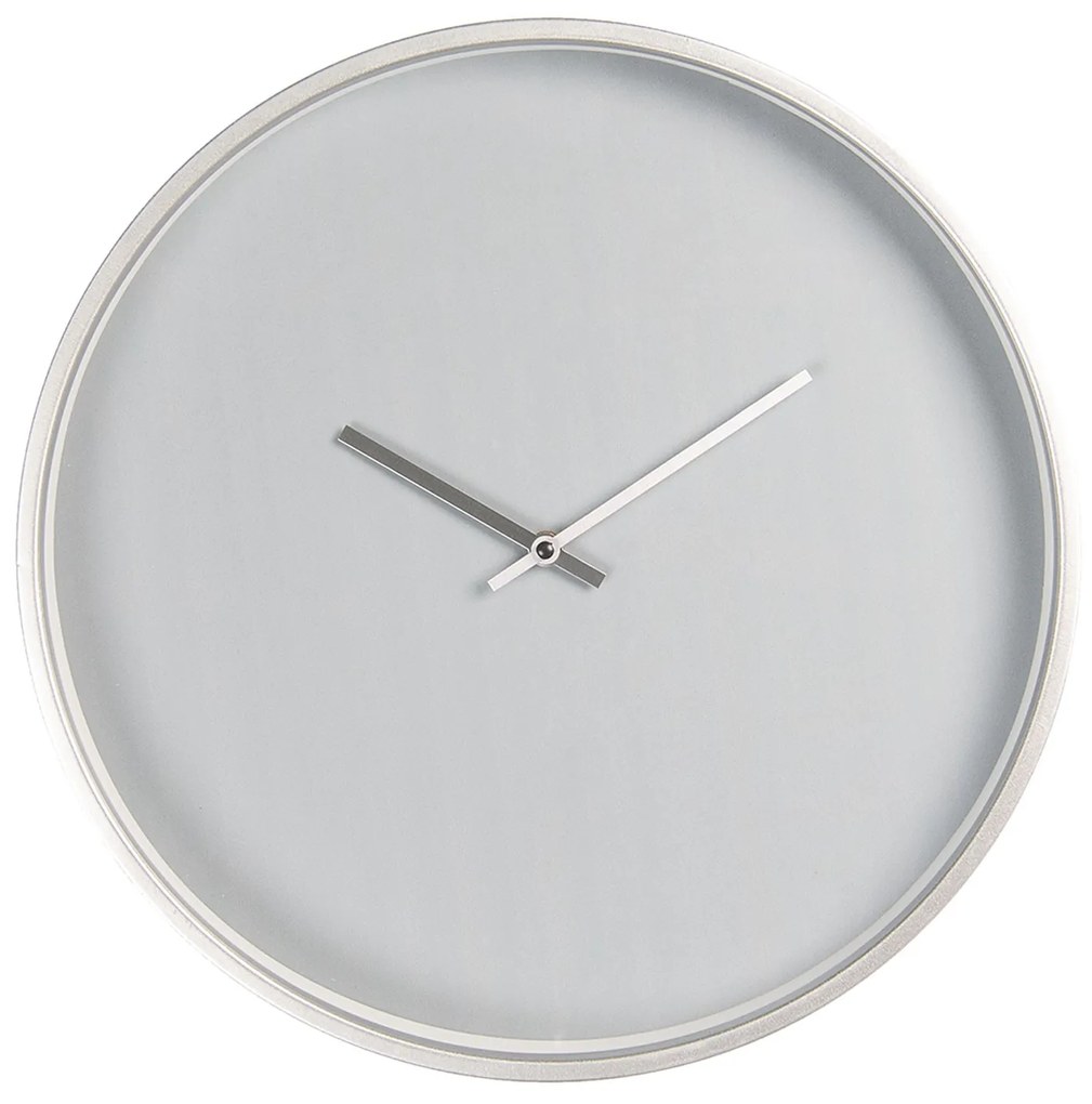Minimalistické šedé nástěnné hodiny - Ø 40*6 cm / 1*AA