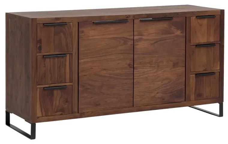 Massive home | Široká koupelnová komoda Wild 138cm - tmavý akát VÝPRODEJ